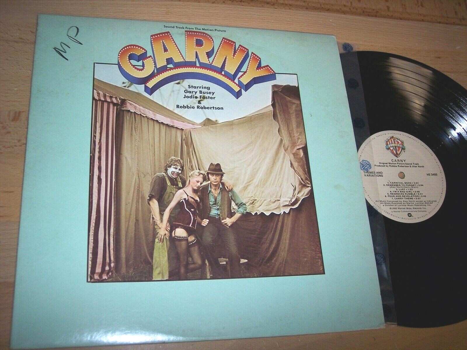 VG++ 1980 Carny Original Movie Soundtrack Jodie Foster Gary Busey LP ...