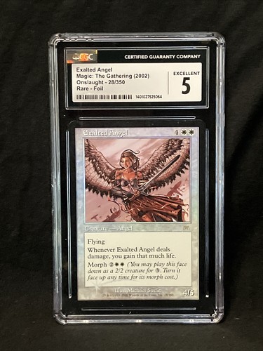 Exalted Angel FOIL Onslaught EX CGC (5064) Grade 5 Magic the Gathering ...