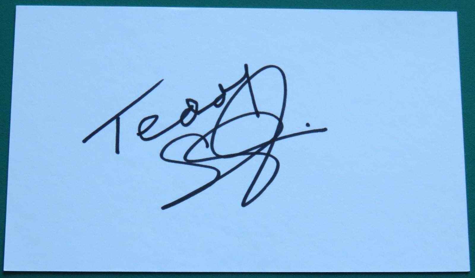 Teddy Sheringham Signed Index Card Manchester Utd & Spurs Legend AFTAL ...