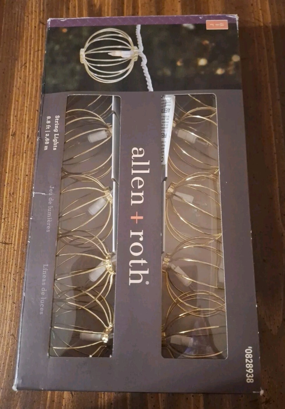 Allen + Roth String Lights Gold Cage 10 Lights 6 Ft. Lighted -HW12 | eBay