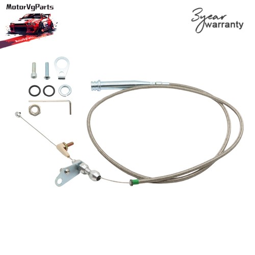 For GM 700R4 Stainless Braided Kick Down Cable Kickdown Detent 6051 ...