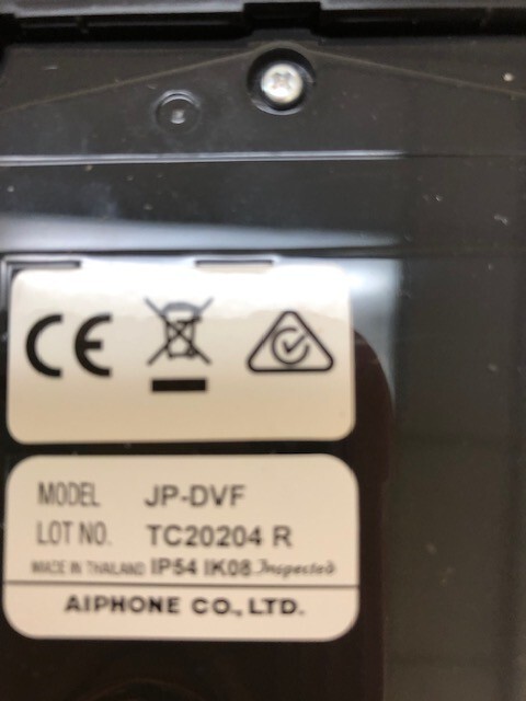 AIPHONE JP-DVF Stainless Steel Color Video Door Station Voice Intercom ...