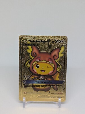 Pokemon🔥PIKACHU MEGA AUDINO 207/XY-P🔥GOLD FOIL Custom Card🔥Poncho🔥 | eBay
