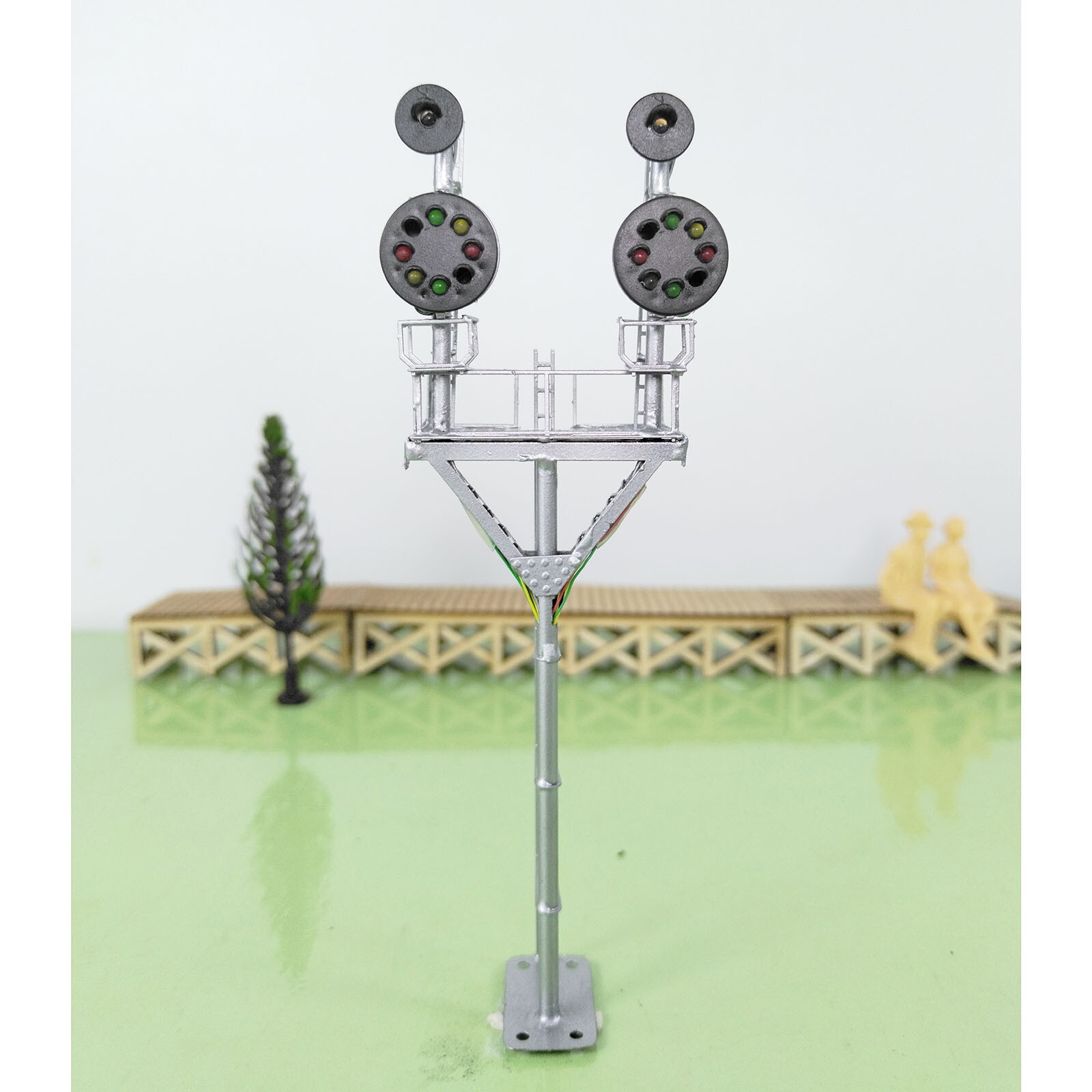 1 x HO scale model railroad tower CPL signal B&O goalpost with bracket ...