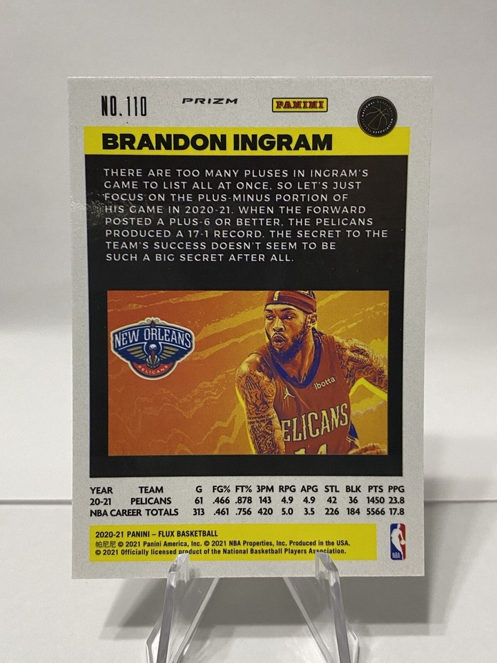 2020-21 Flux Brandon Ingram Silver Prizm Parallel #110 | eBay