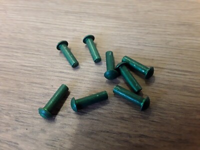 1/8" (3.1mm) x 7/16" (13.1mm) ALUMINIUM ROUND HEAD RIVET GREEN FINISH ...