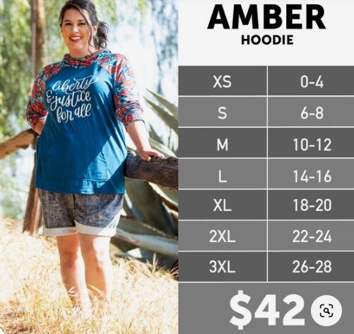 Discontinued LuLaRoe Medium Amber hoodie with pocket -As Pictured - NWT ...
