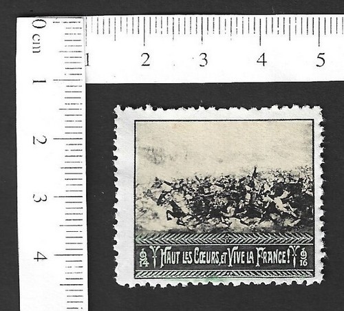 France WW1 vintage poster stamp Long Live France zaz | eBay