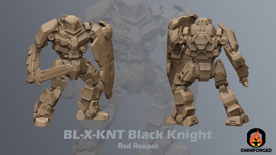 Red Reaper Mini BL-X-KNT Black Knight Mech Miniature Compatible with ...