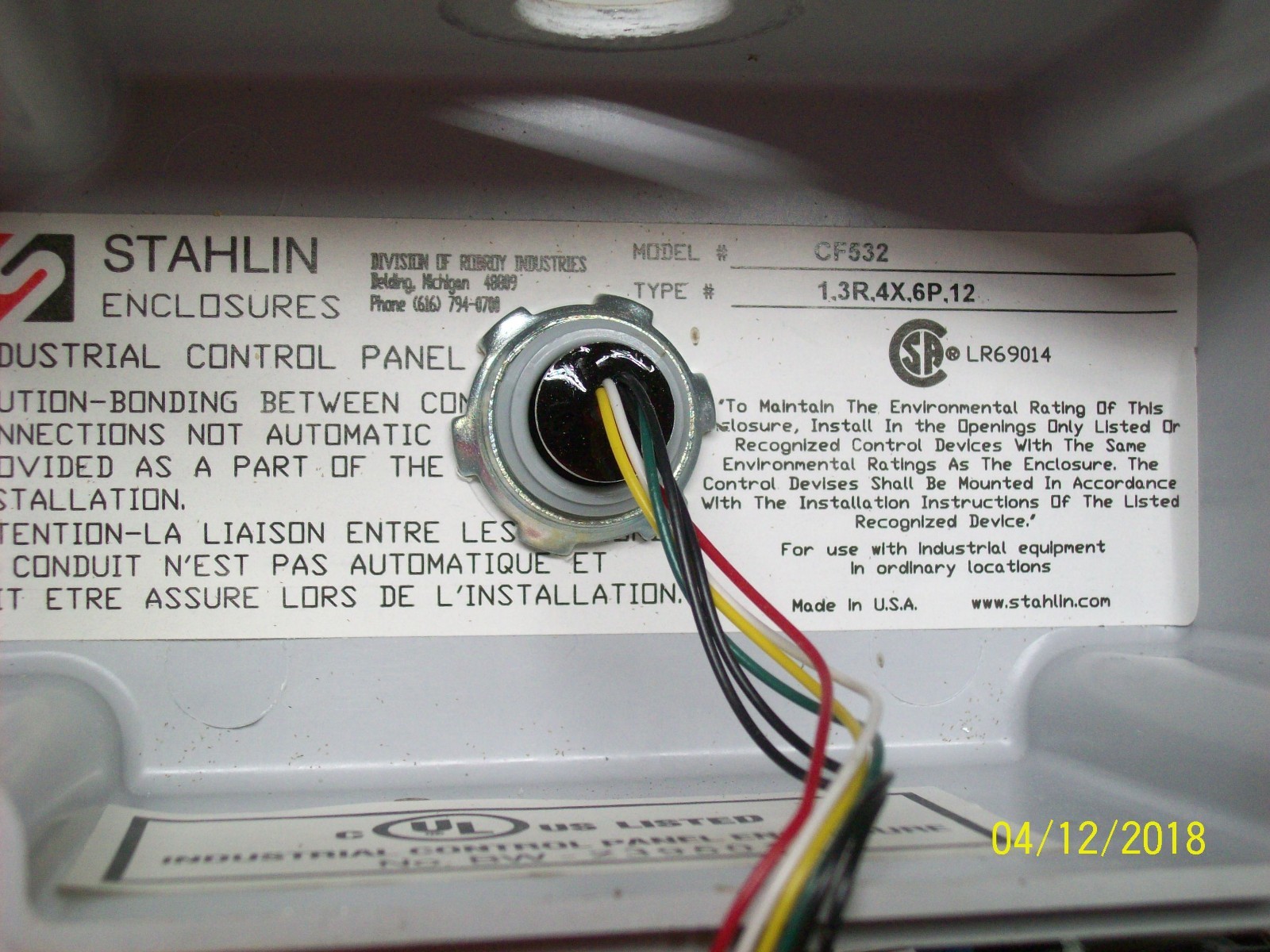 GREYSTONE RH200A02G006 DUCT HUMIDITY TRANSMITTER 8" PROBE RH200 SERIES ...