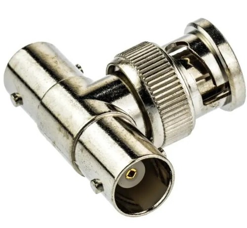 50Ω Tee BNC Plug to BNC Socket 4GHz RF Adapter TE Connectivity RS Pro ...