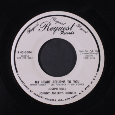 JOSEPH NULL: my heart belongs to you / yesterday's blues REQUEST 7 ...