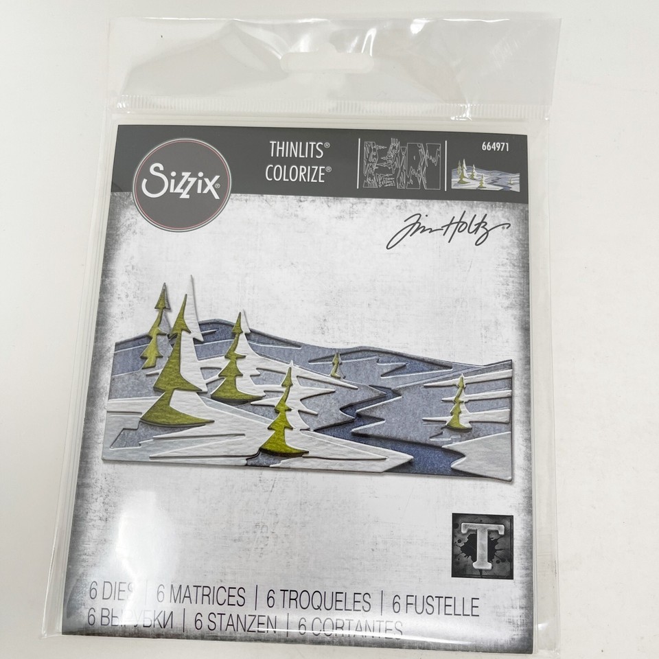 Sizzix Thinlits Tim Holtz CHRISTMAS COLORIZE Cutting Dies Snowscape ...