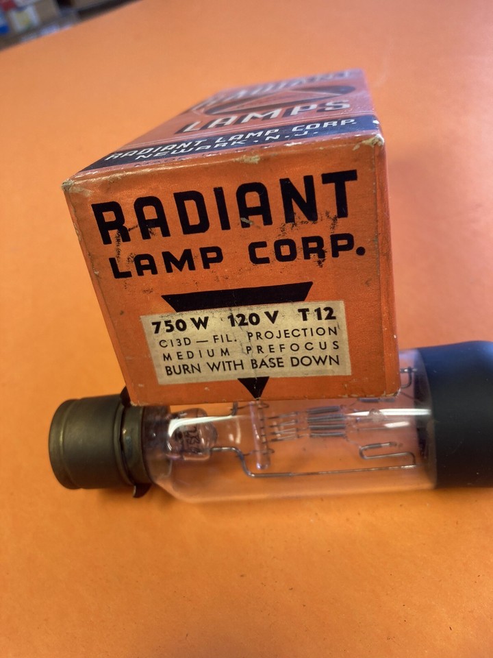 RADIANT Projection Projector 750-120V Lamp Bulb Base Down T-12 NOS | eBay