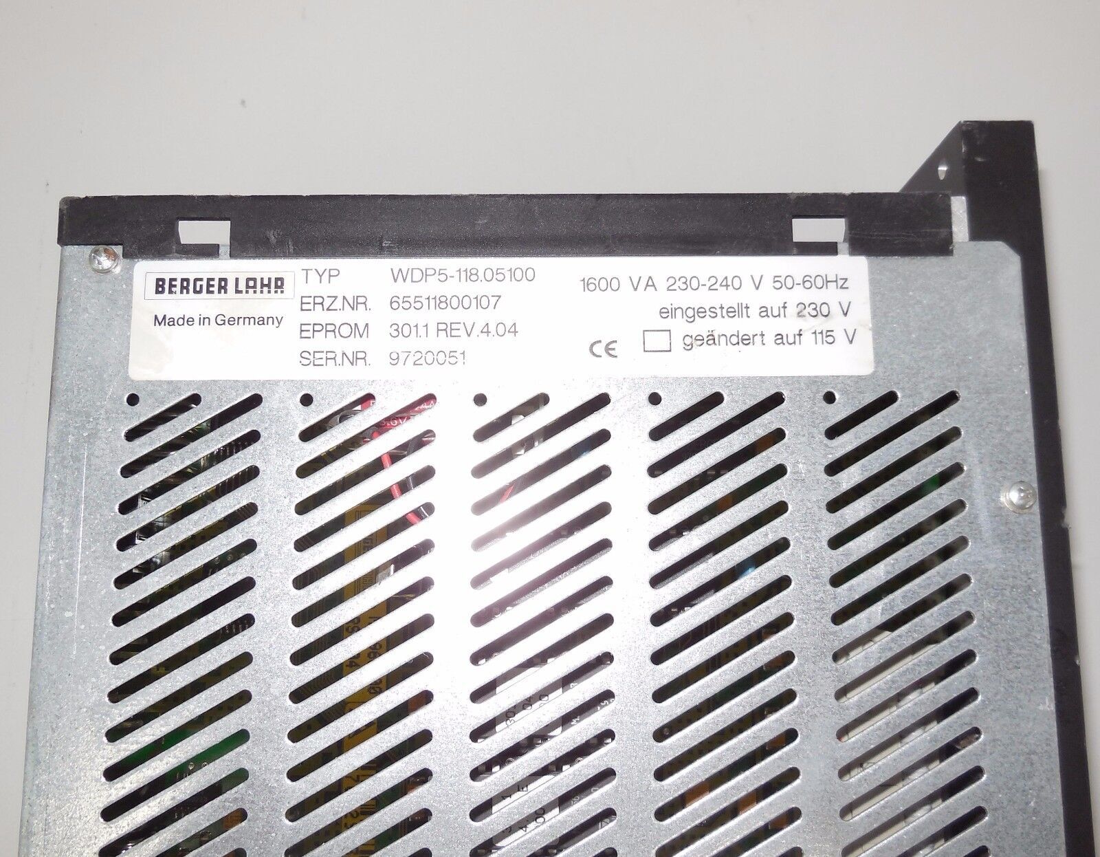Berger Lahr WDP5-118.05100 ERZ.NR. 65511800107 | eBay