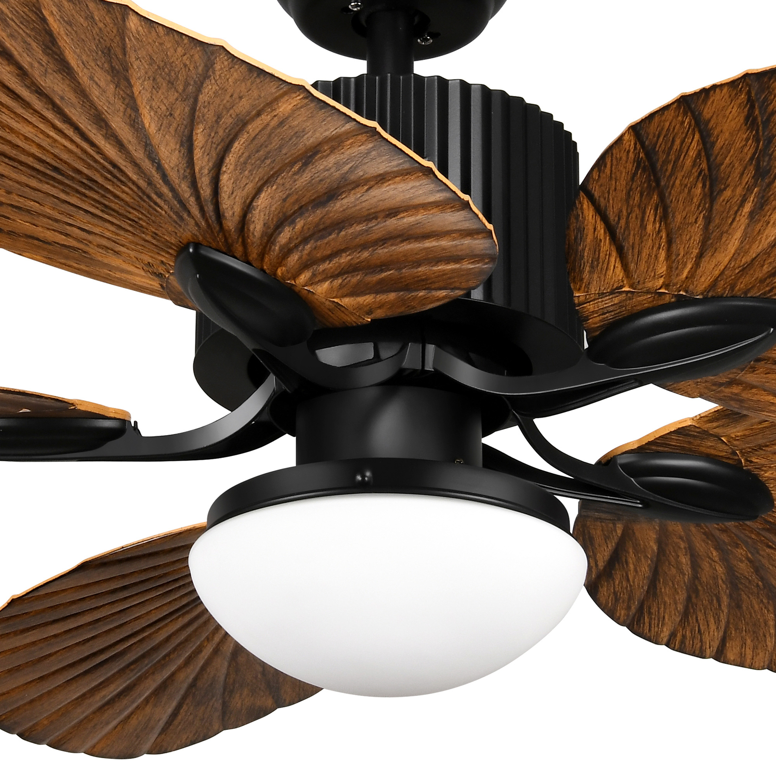 52" Tropical Palm Reversible Ceiling Fan with LED Light and Remote ...