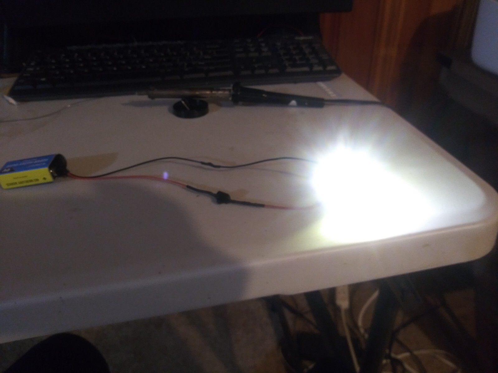 Pre wired super bright 9 volt led light with on/off switch and connect ...