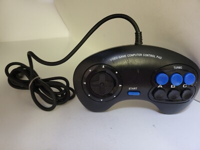 Blockbuster 3 Button Controller W/Turbo for Sega Genesis #B8 | eBay