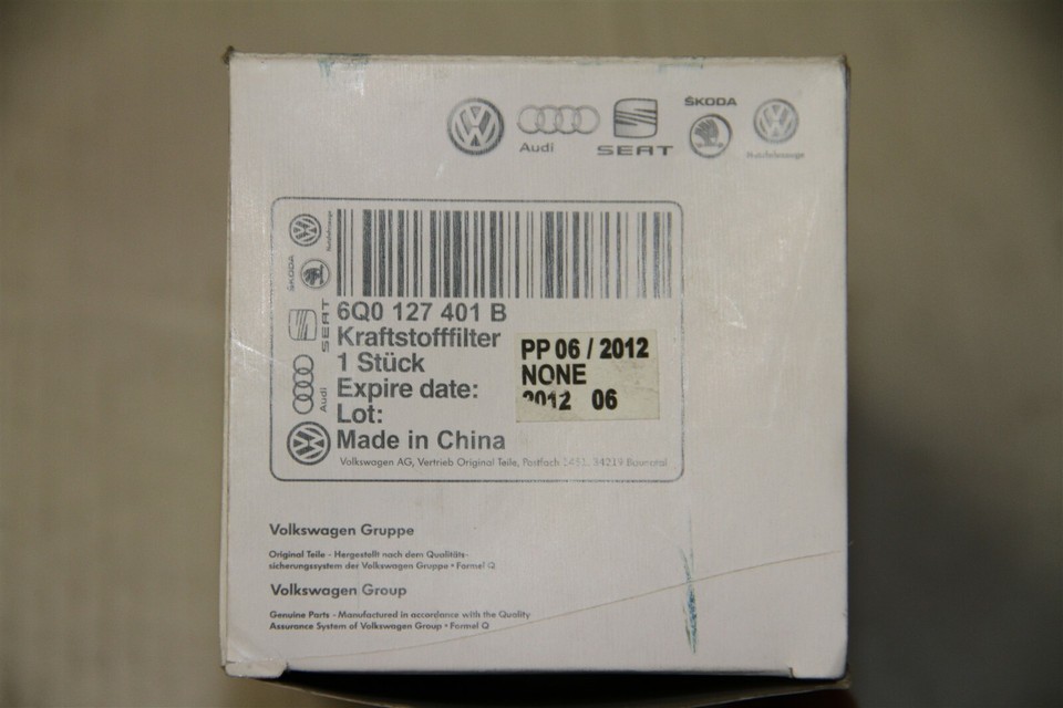 Diesel fuel filter VW Polo 2002 - 2010 6Q0127401B New genuine VW part ...