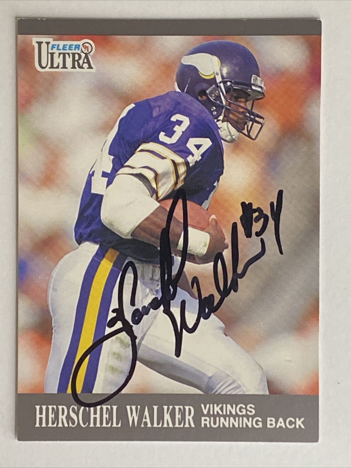 Herschel Walker Autograph 1991 Fleer Ultra Vikings Signed | eBay