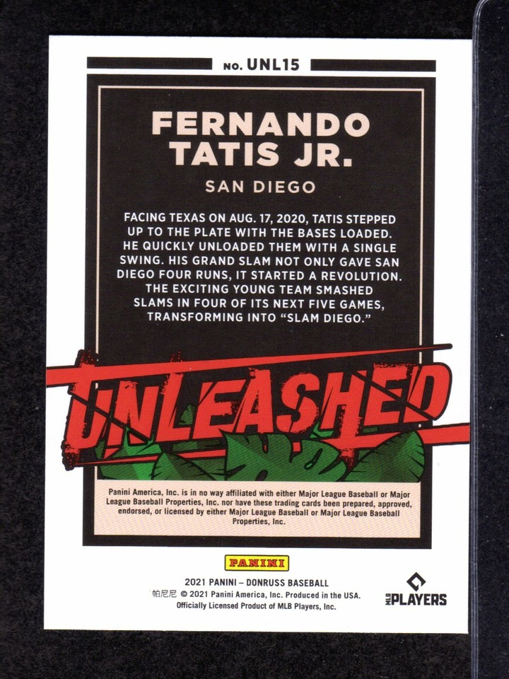 2021 Donruss Unleashed Pink Fireworks #UNL15 Fernando Tatis Jr. Padres ...