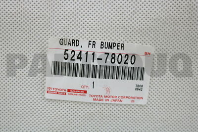 5241178020 Genuine Toyota GUARD, FRONT BUMPER 52411-78020 | eBay