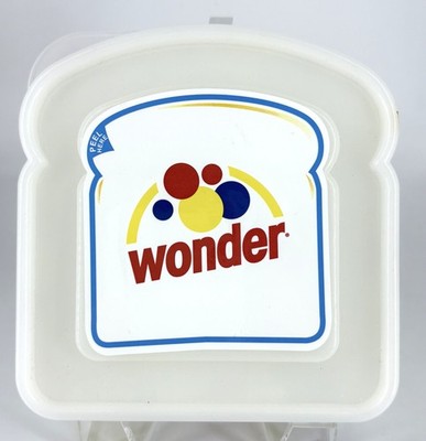 Wonder Bread Sandwich Container Holder Colorful Polka Dot Plastic With ...