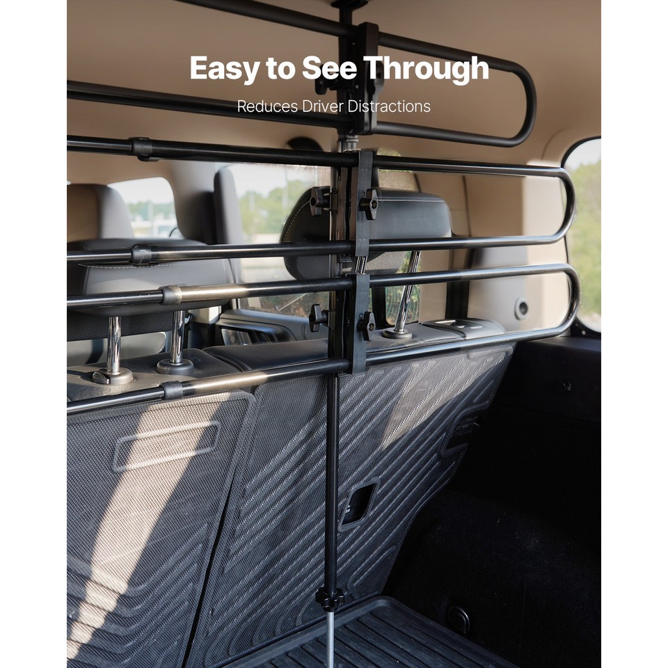 Universal Dog Car Barrier Adjustable Metal fit SUV Trunk Pet Divider ...
