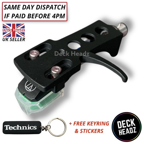 Black Headshell With Genuine Audio Technica AT-VM95E Cartridge & Stylus ...