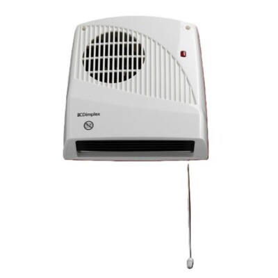 Dimplex 2kW Bathroom Downflow Fan Heater Wall Mounted Timer Pullcord ...