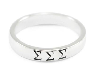 Sigma Sigma Sigma sterling silver ring with black enamel, NEW!!! | eBay