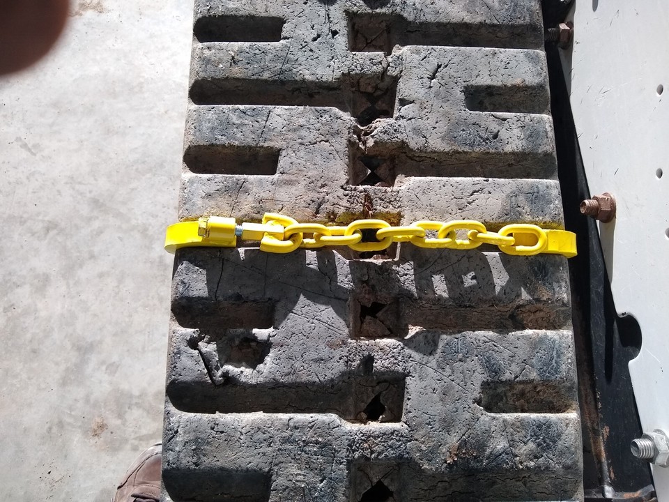Skid Loader track chains Brand New Orange and Yellow 17.7 width Heavy ...