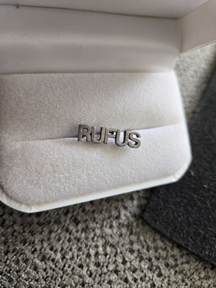 Vintage RUFUS Pin Lapel Word RUFUS Silver Tone Pin | eBay