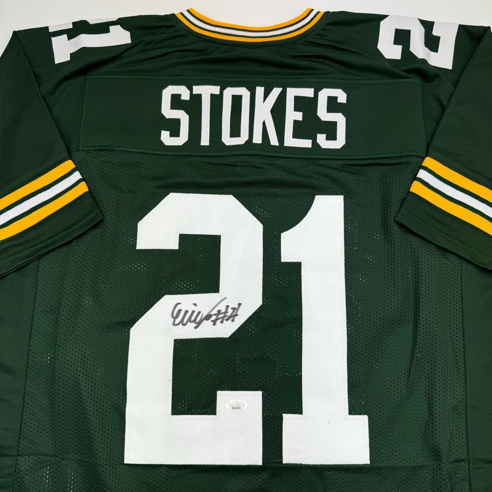 Autographed/Signed Eric Stokes Green Bay Green Football Jersey JSA COA ...