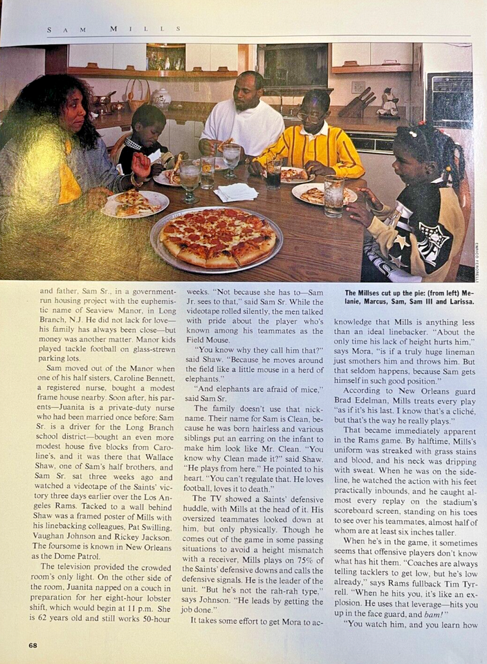 1988 Sam Mills Philadelphia Stars Football USFL | eBay