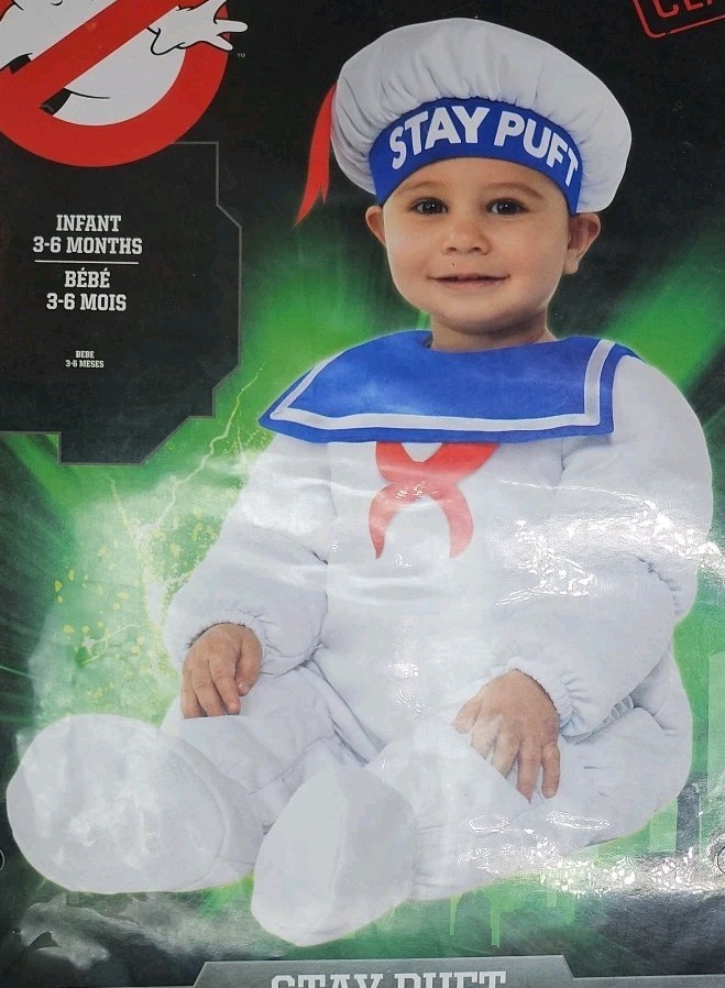 Ghostbusters Stay Puft Marshmallow Halloween Baby Costume 3-6 Months ...