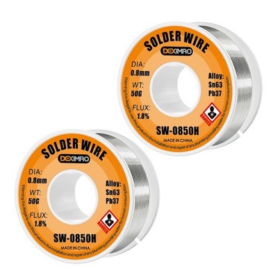Solder Wire - Sn63/Pb37, 0.8mm Diameter, 50g, Low Melting Point & Fast ...