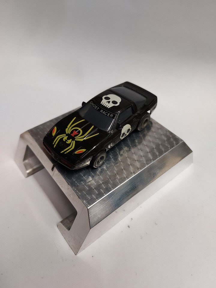 Tomy Aurora Coleco HO Slot Car #8607 GHOST RACER CORVETTE (Black) RUNS ...