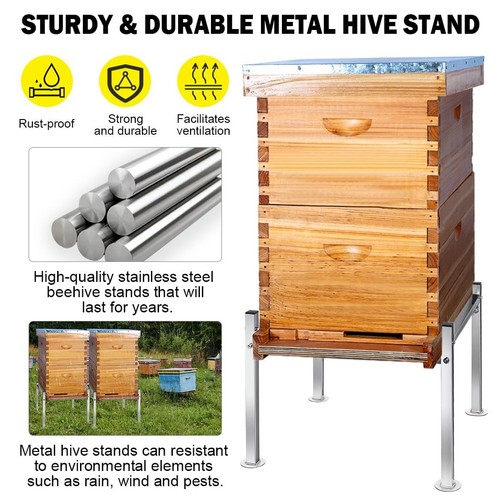 Metal Bee Hive Stand for 8/10 Frame Beehive Box, Easy to Assemble ...