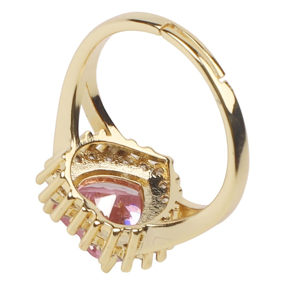 Handgefertigter rosa Ring mit verstellbarer Öffnung und stilvoller ...