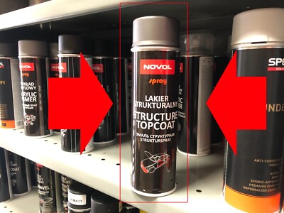 Novol Bumper Structure Spray BLACK for PLASTIC Fast DRYING TOPCOAT ...