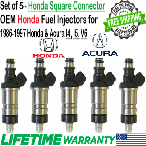 Genuine Flow Matched x5 Honda Fuel Injectors For 1986-1987 Acura Legend ...