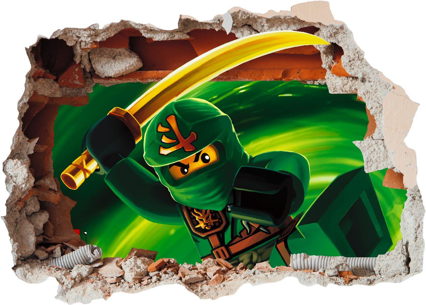 Lego Ninjago Lloyd Hole in Wall - Printed Vinyl Sticker Decal Childrens ...