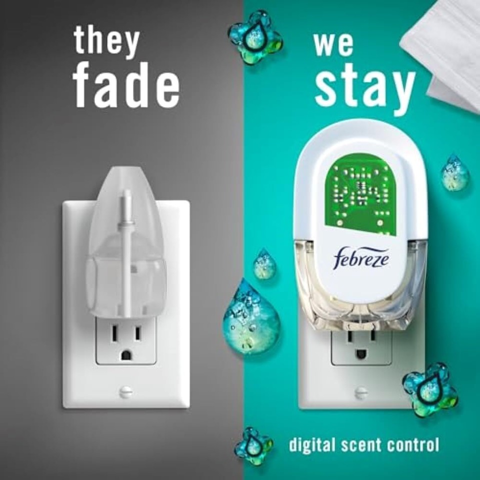 Febreze Wall Plug in Air Fresheners, Unstopables Fresh, Odor Fighter ...