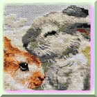 Hoppy Stitches Rabbitry Cross Stitch Kit - 15"x9" Zweigart 14ct. AIDA ...