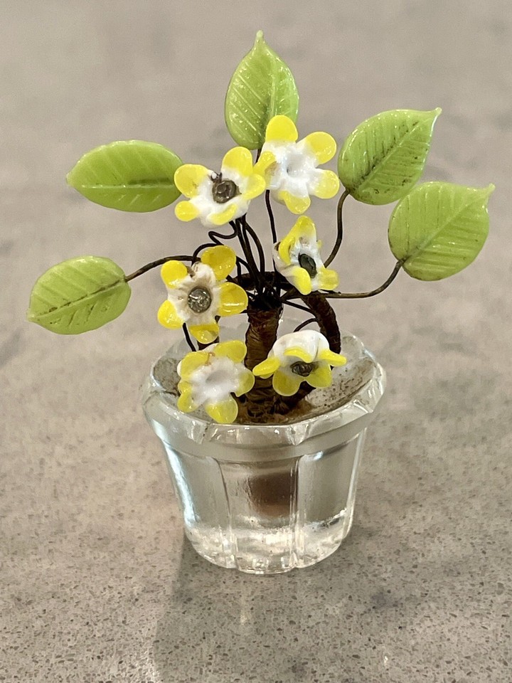 Vintage Miniature Glass Flower Pots 1.5" Lot of 3 Made in ...