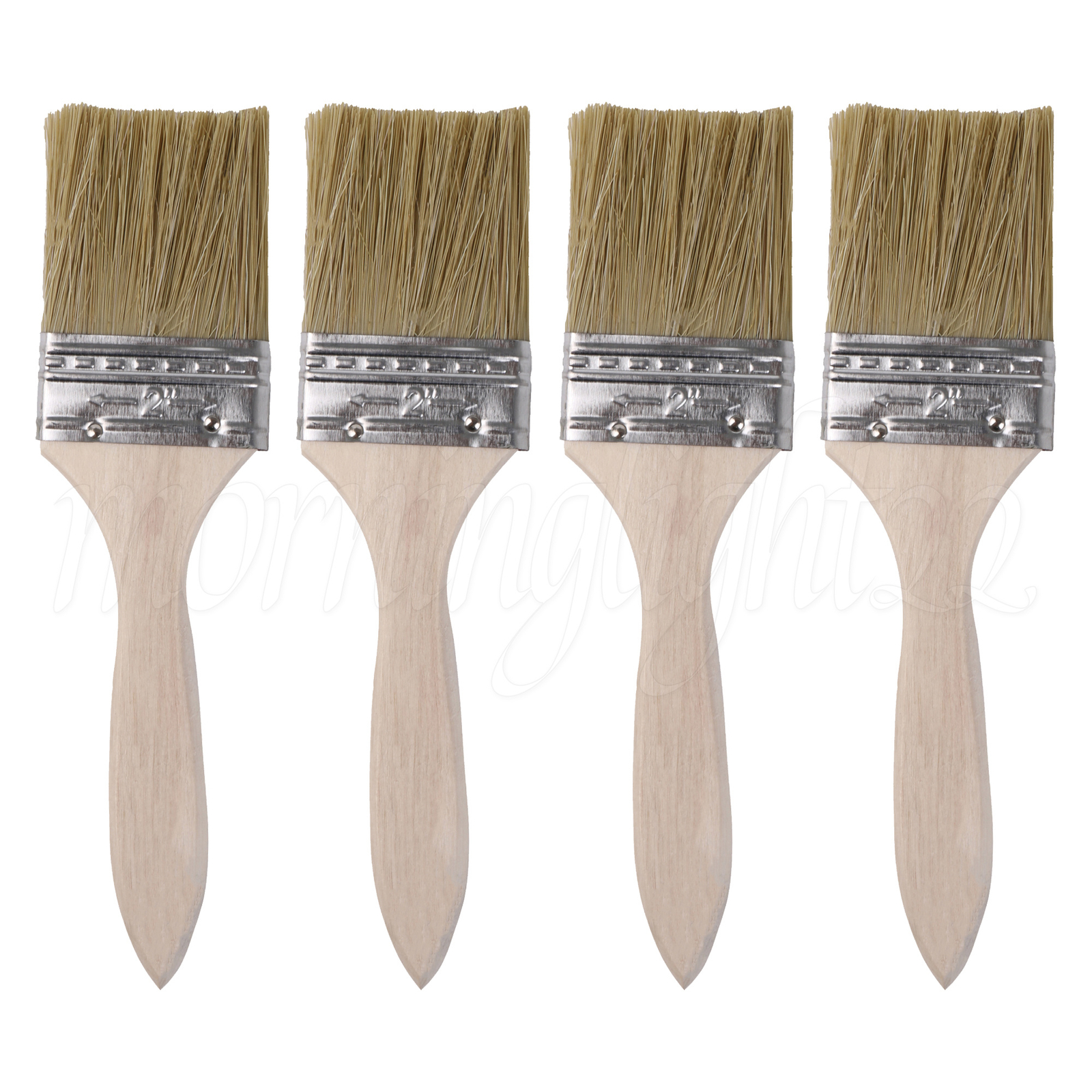 Thick Handle Brushes for Window Frames and Sills 2 Inches Set of 4 Wood ...