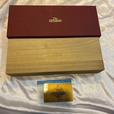 CITIZEN "The Citizen" Genuine Wooden Watch Box with Outer Case and Card ...