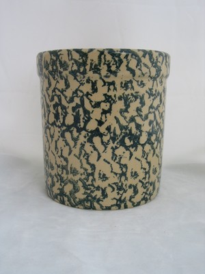 Roseville Robinson Ransbottom Pottery (RRP) Green Sponge 2 Qt. High Jar ...