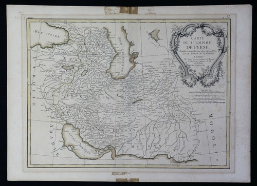 Map of the Persian Empire 1771 Cartographer Rigobert Bonne Persian Gulf ...